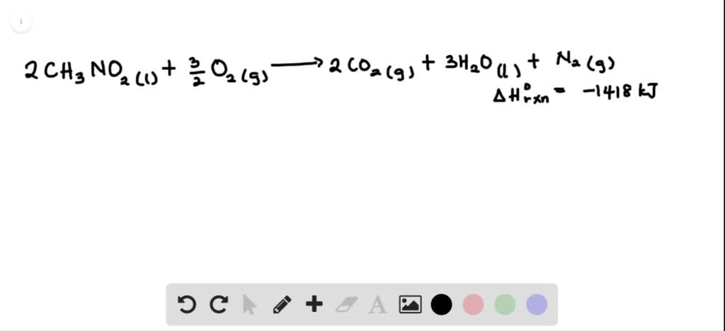 ⏩SOLVED:Nitromethane (CH3NO2) burns in air to produce significant ...