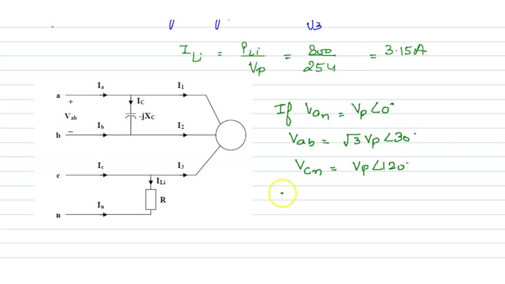 A three-phase delta-connected motor bank draws 1000 kVA at 0.65 power ...