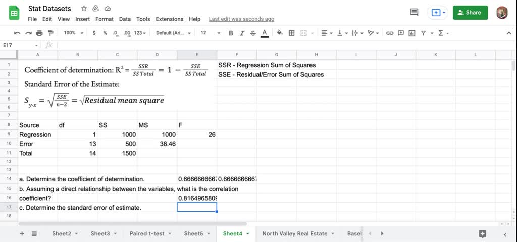 SOLVED:An ANOVA table is: a. Complete the ANOVA table. b. How large was ...