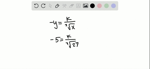 SOLVED:Use the given information to find the unknown value. -y varies inversely with the cube ...