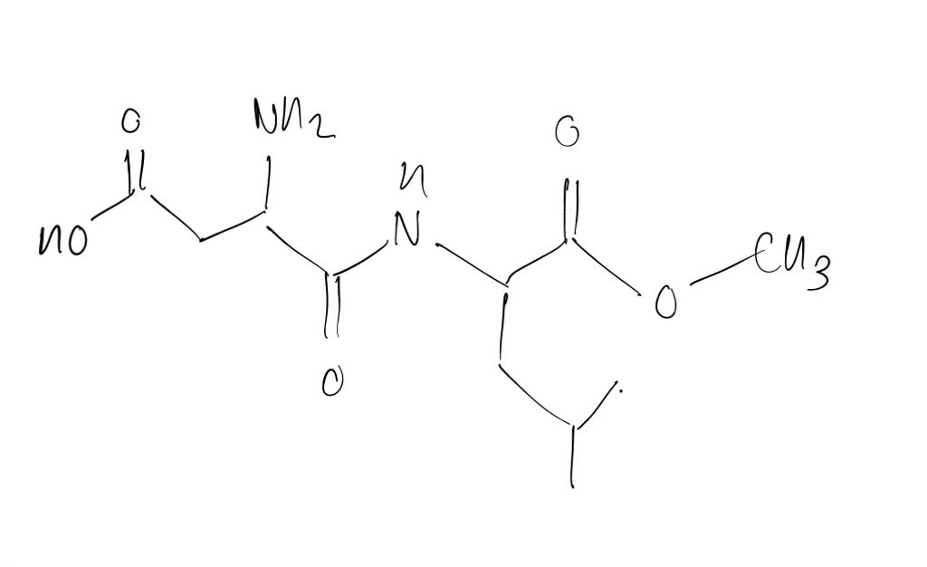 SOLVED:The line structure for aspartame is shown below: Identify ...