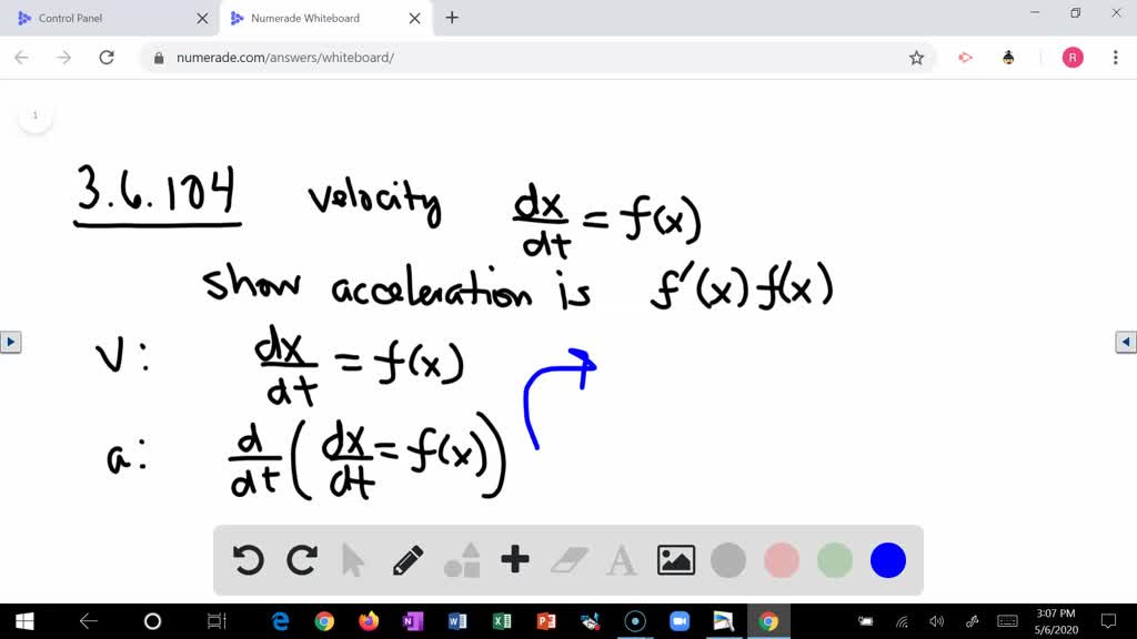 ⏩SOLVED:Particle acceleration A particle moves along the x -axis ...