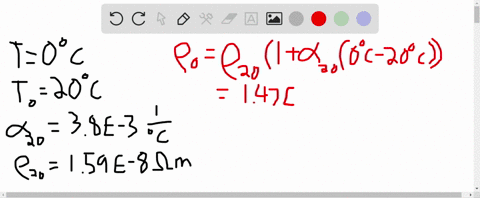 SOLVED:The temperature coefficient of resistivity αis given by α=(1)/(ρ ...