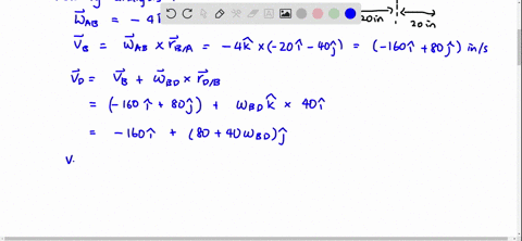 Knowing that at the instant shown bar A B has a constant angular velocity of 4 rad/s clockwise ...