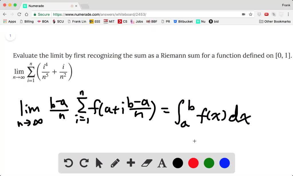 Express the given limit of a Riemann sum as a def…