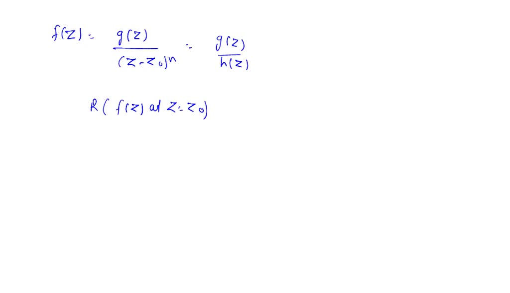 SOLVED:Prove rule C by using (3.9) . Hints: If f(z) has a pole of order ...