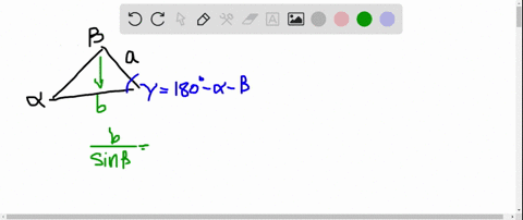 SOLVED: Show that the area for an SAA triangle is given by A=(a^2 ...