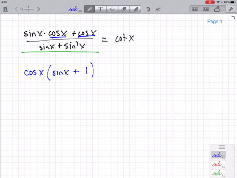 SOLVED:Verify the equation is an identity using factoring and ...