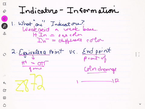 SOLVED:What is an acid-base indicator? Define the equivalence ...