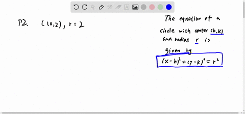 SOLVED:Write the equation of a circle with center at C(a, b) and radius r.