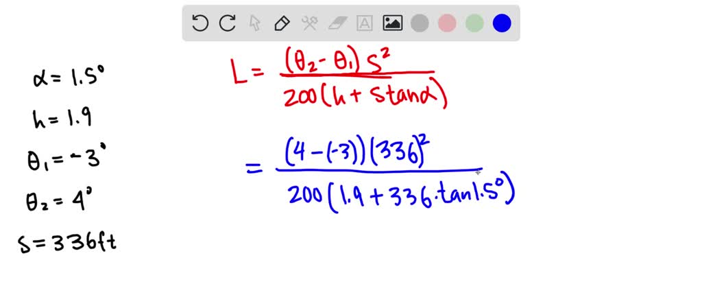 A parabolic sag vertical curve is formed when a rural highway passes ...