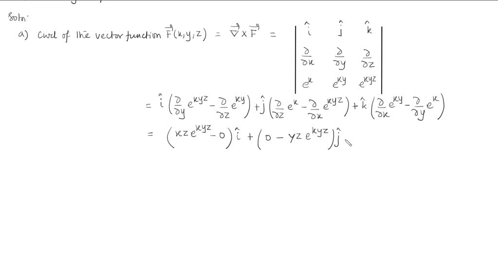 ⏩SOLVED:Find (a) the curl and (b) the divergence of the vector… | Numerade