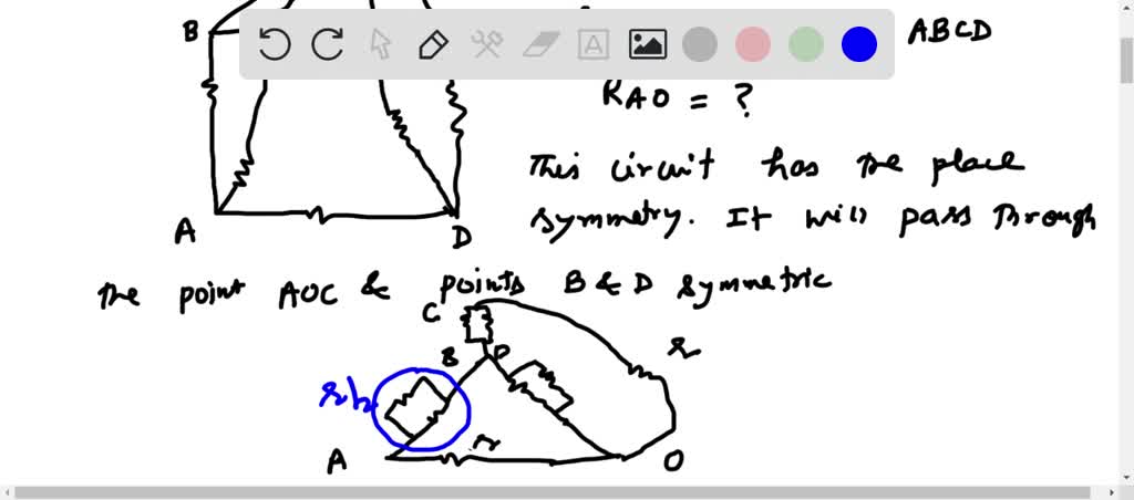 Eight identical resistances r each are connected along edges of a ...