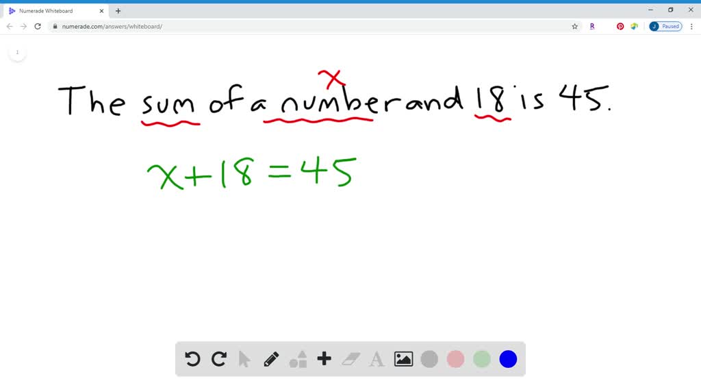 SOLVED:Write the sentence as an equation. Let x represent the number. Use mental math to solve ...