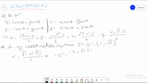 SOLVED:Let an x^' y^'- coordinate system be obtained by rotating an x y ...