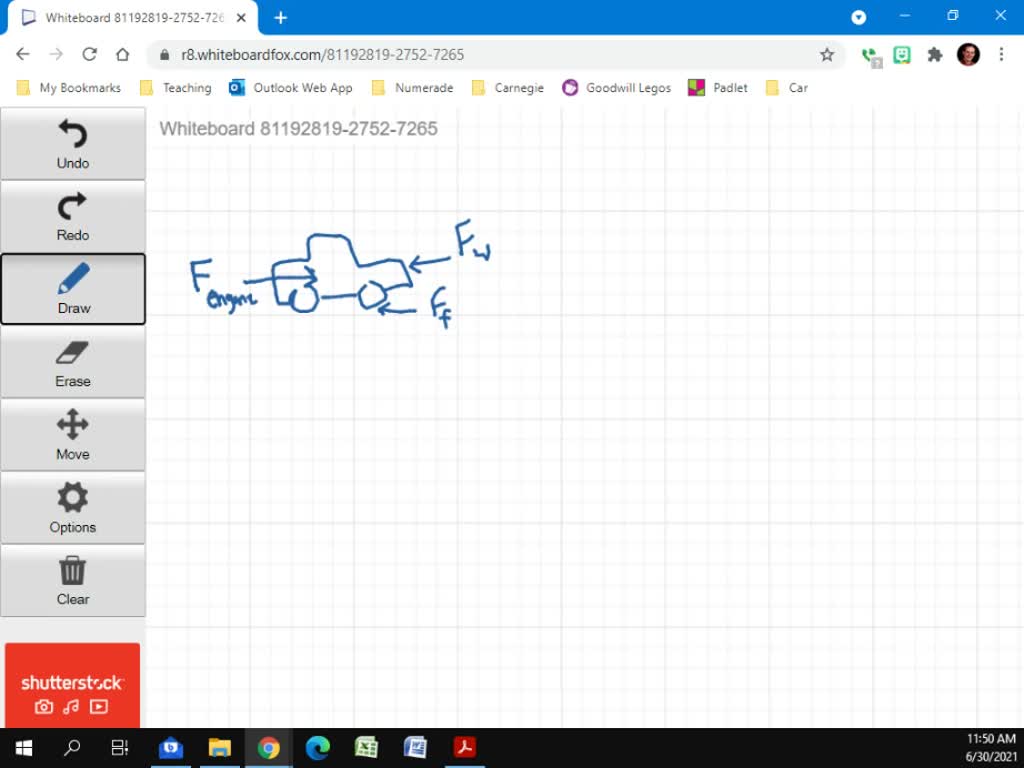 SOLVED:Draw a force diagram showing the forces on a car driving along a ...