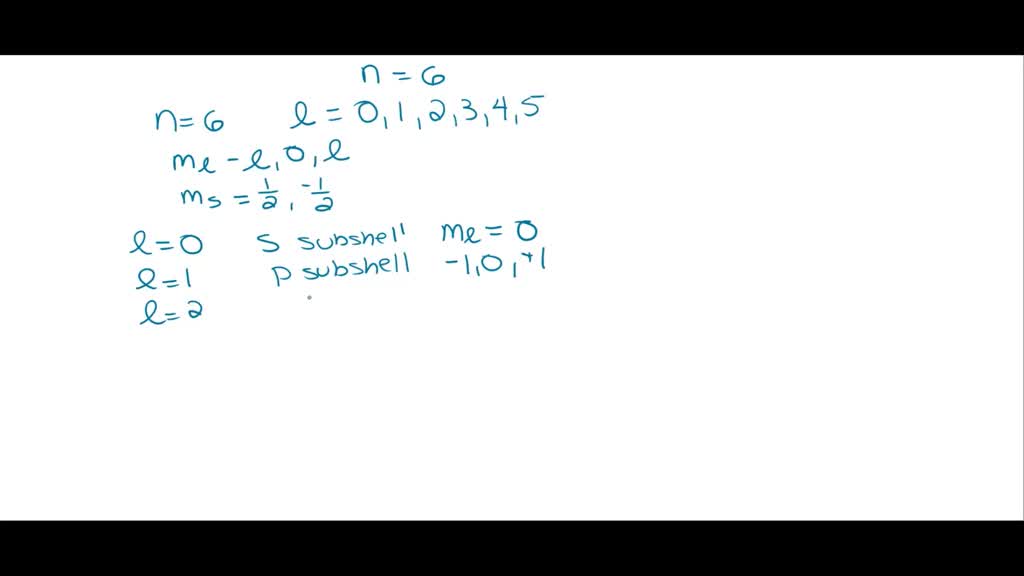 SOLVED:List all the possible subshells and orbitals associated with the principal guantum number ...