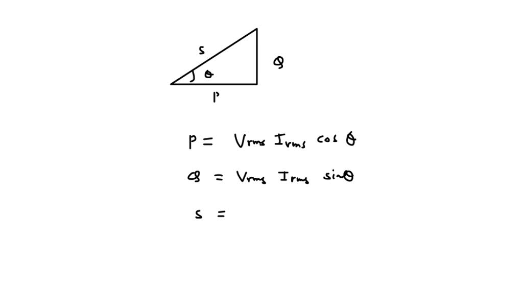 a. Sketch a power triangle for an inductive load, label the sides, and ...