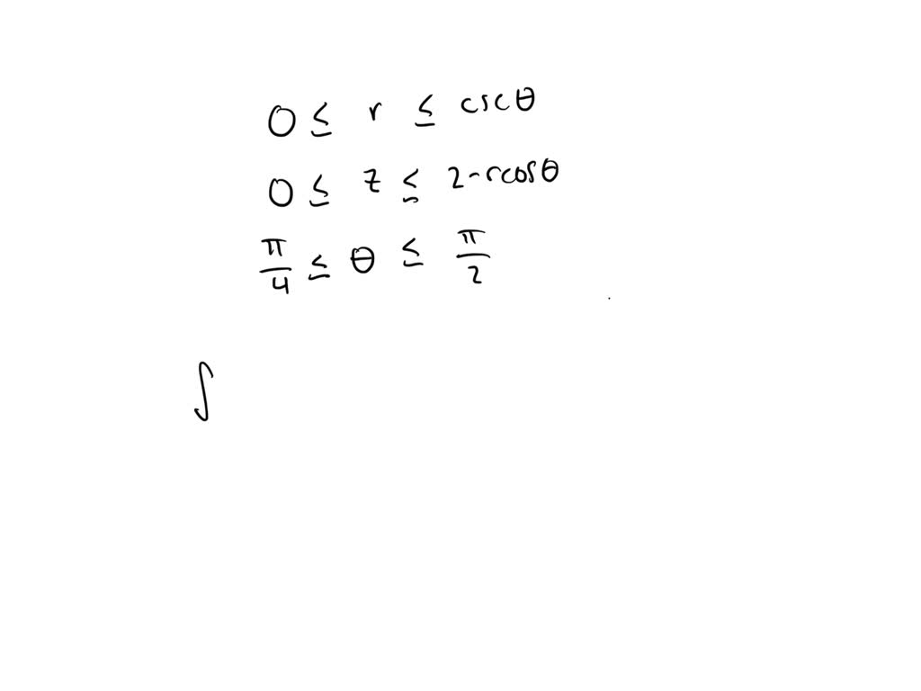⏩SOLVED:Set up the iterated integral for evaluating ∭D f(r, θ, z) d… | Numerade