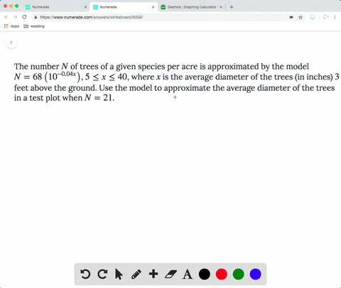 SOLVED:The number N of trees of a given species per acre is ...
