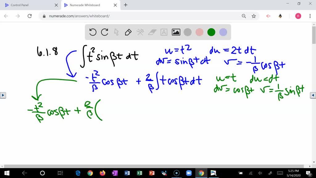 Solved Evaluate The Integral ∫t 2 Sinβt D T