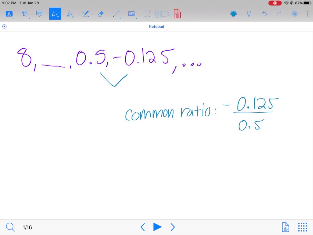 SOLVED Find The Missing Term In The Geometric Sequence 8 square 0 5 