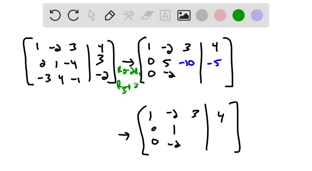 ⏩solveda Few Steps In The Process Of Simplifying The Given Matrix Numerade