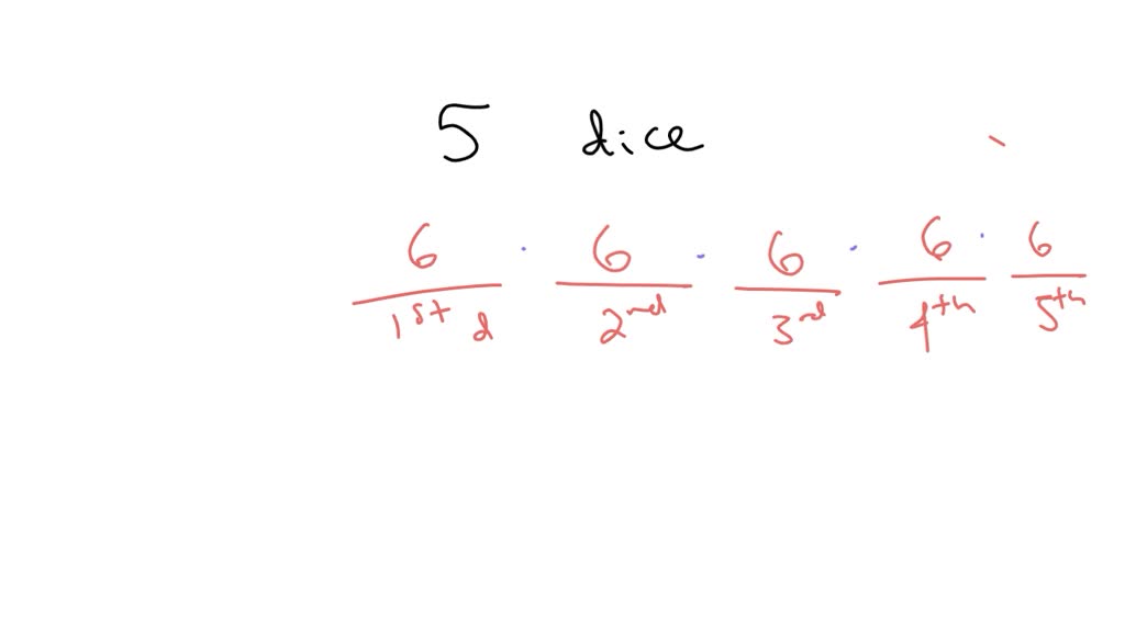 ⏩SOLVED:If five dice are rolled, how many different outcomes are… | Numerade