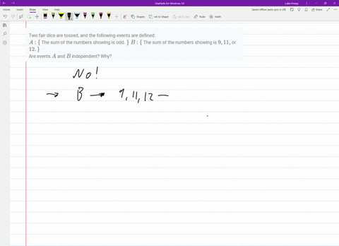 SOLVED:A sample space contains six sample points and events A, B, and C ...
