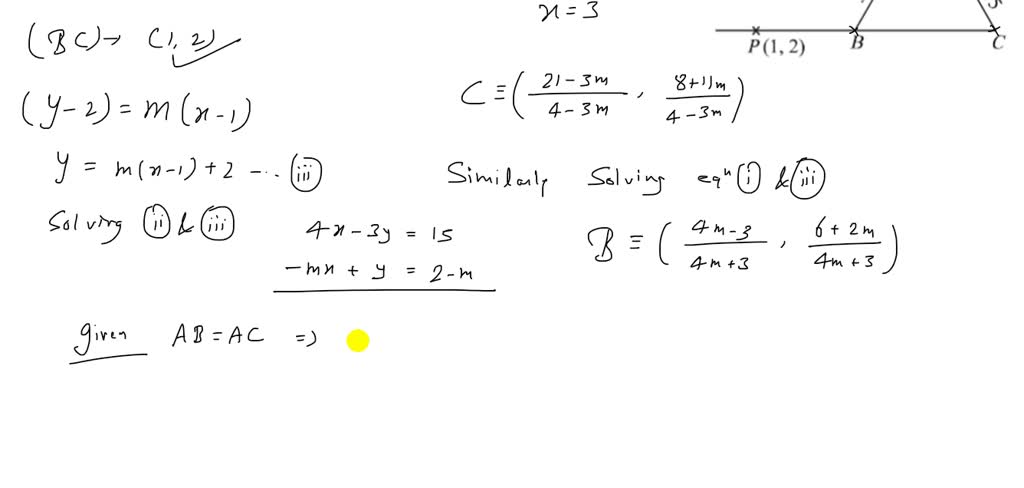 SOLVED Straight Lines 3 X 4 Y 5 And 4 X 3 Y 15 Intersect At A Points B solved-straight-lines-3-x-4-y-5-and-4-x-3-y-15-intersect-at-a-points-b