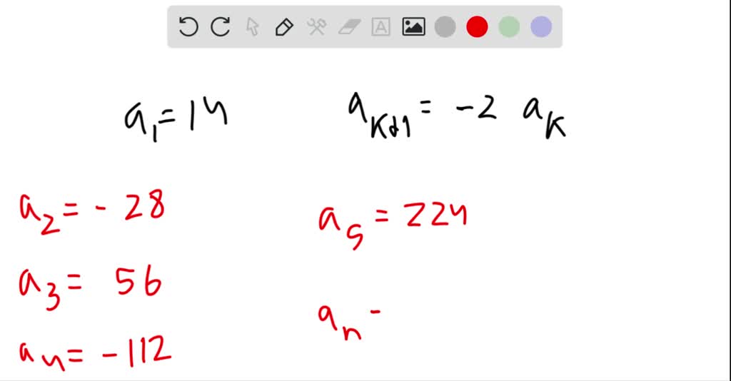SOLVED:Writing the n th Term of a Recursive Sequence In Exercises 53-56 ...