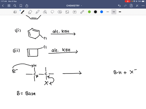 SOLVED:Identify correct reactivity order for E2 reaction with alcoholic KOH