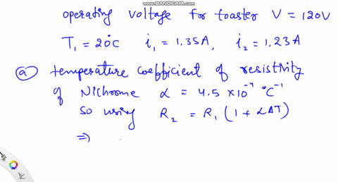 A toaster using a Nichrome heating element operates on 120 V . When it ...