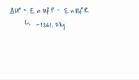 SOLVED:Using enthalpies of formation (Appendix C), calculate ΔH^∘ for the following reaction at ...