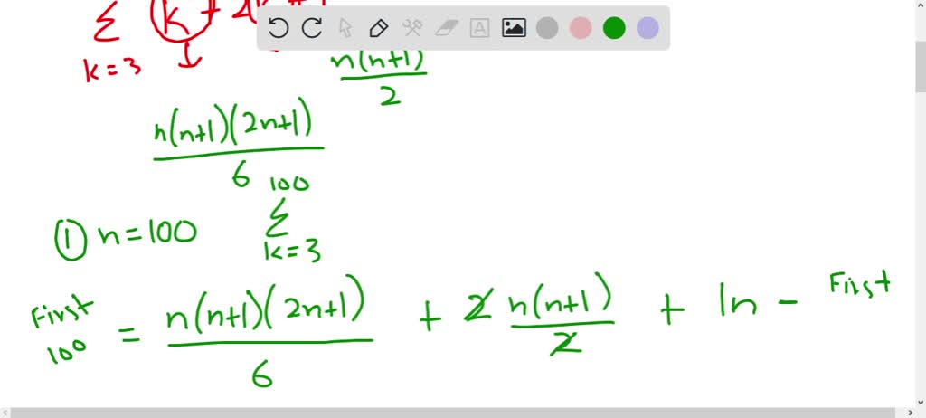 SOLVED:Find a formula for each of the sums and then use these formulas to calculate each sum for ...