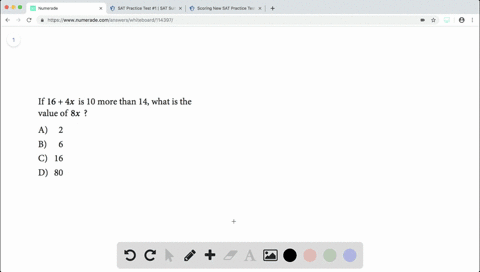 Sat practice test # 1 | Numerade
