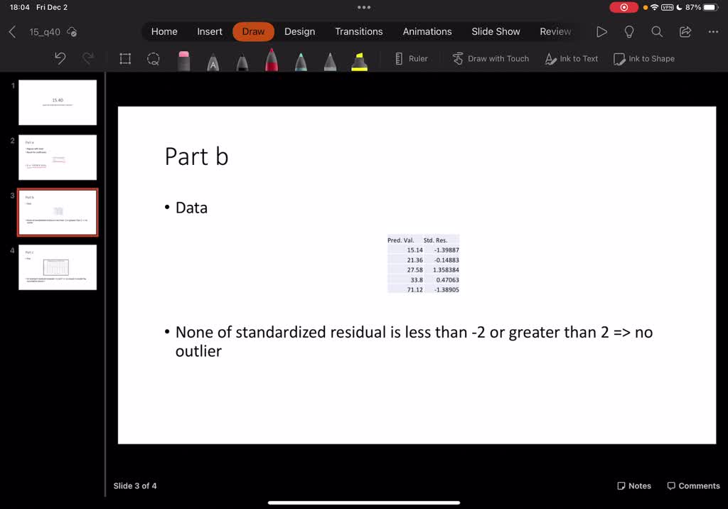 SOLVED:Refer to the previous two exercises. Add an additional observation with y=29 and x=50 to ...