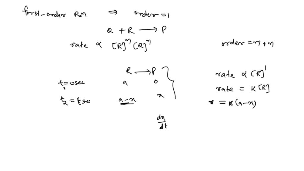 SOLVED:Which of the following is correct for a first order reaction? (k ...