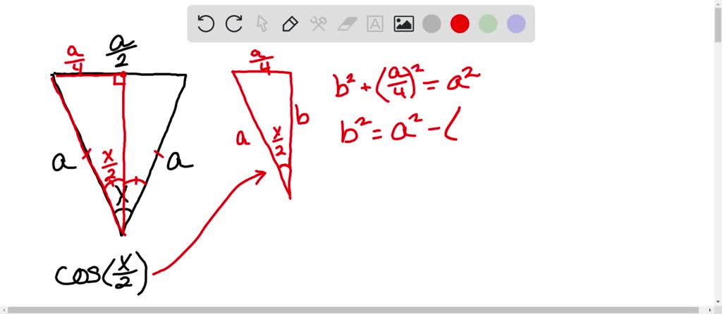 SOLVED:Consider the following diagram. Find cos((X)/(2)).
