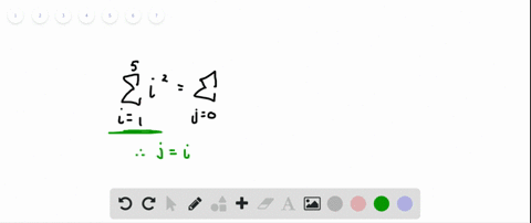 SOLVED:Complete the rewriting of each series using the new index as indicated. ∑i=1^5 i^2=∑j=0