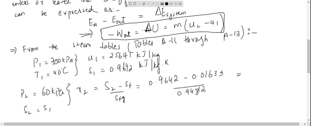 SOLVED:Refrigerant-134a at 700 kPa and 40^∘ C is expanded adiabatically ...