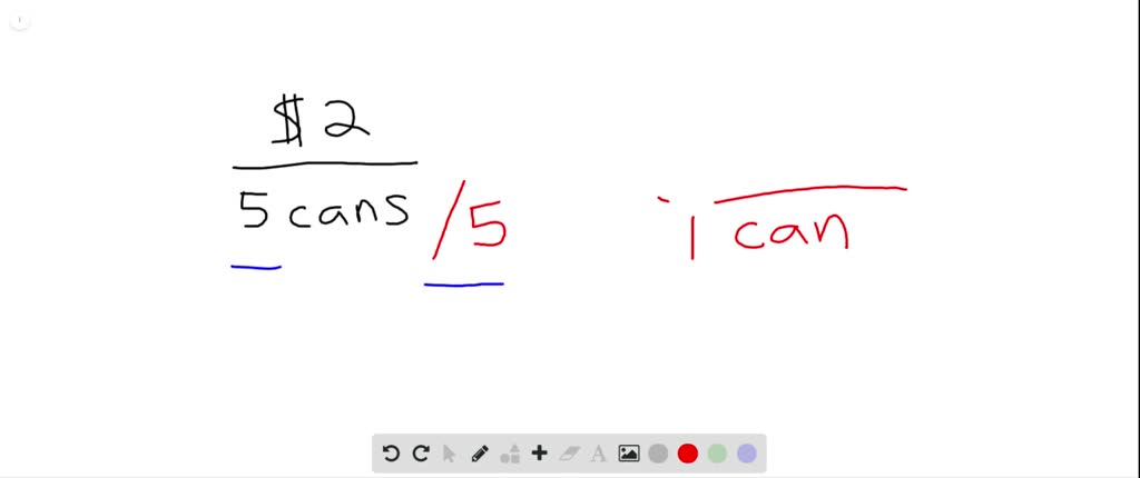 SOLVED: Find the unit rate. 2 dollars for 5 cans of dog food | Numerade
