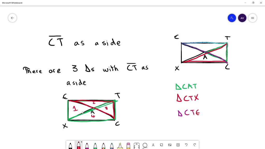 SOLVED:a. What percentage of the triangles in the diagram have CT as a ...