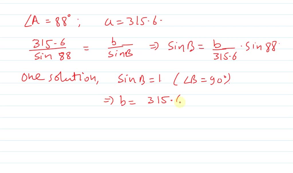 SOLVED:Find the value(s) of b such that the triangle has (a) one solution, (b) two solutions ...