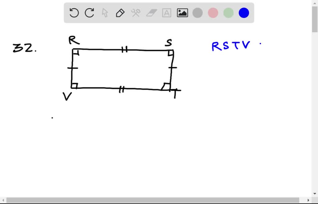 SOLVED: In the rectangle shown, what is true of the lengths of each ...