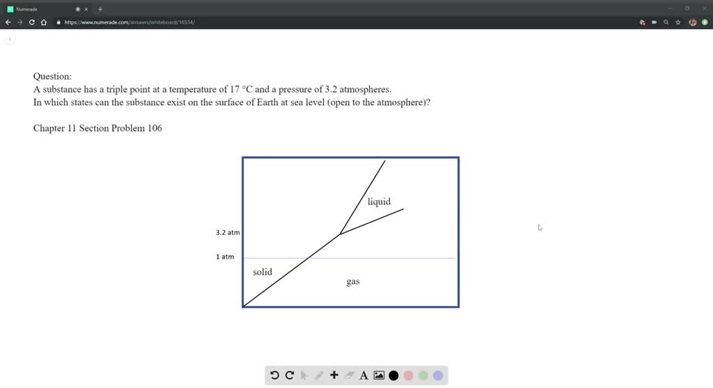 A substance has a triple point at a temperature of 17 C and a pressure ...