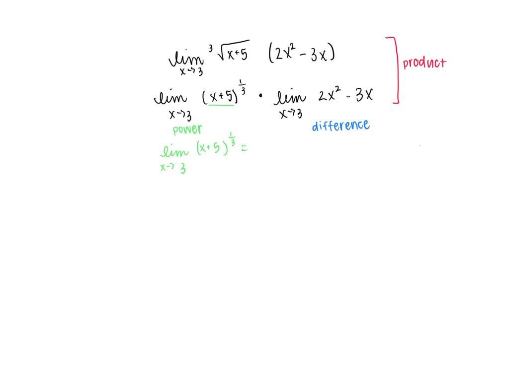 ⏩SOLVED:Evaluate the limit and justify each step by indicating the… | Numerade