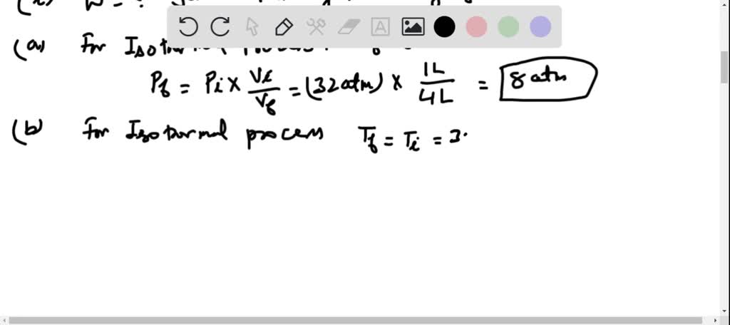 SOLVED:A sample of ideal gas expands from an initial pressure and ...