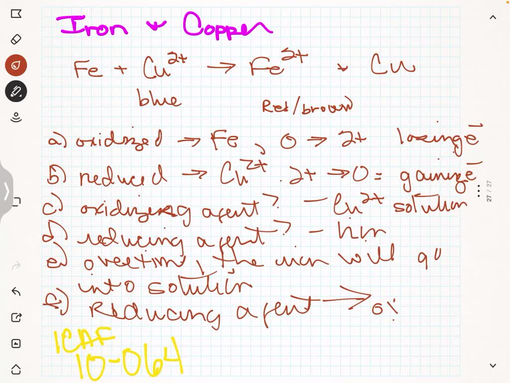 ⏩SOLVED:If you put a piece of iron in an aqueous solution of blue ...