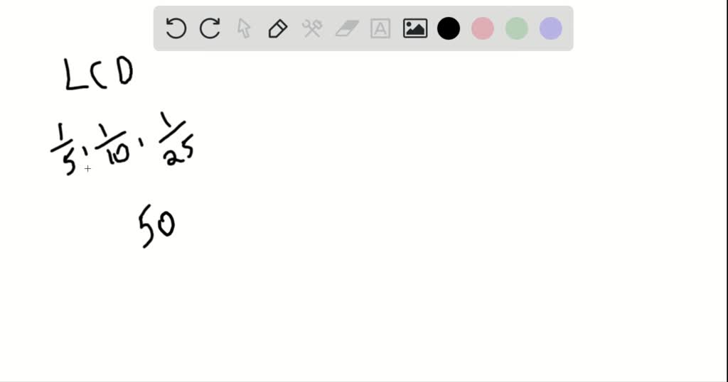 SOLVED:Find the least common denominator (LCD) for fractions with the ...